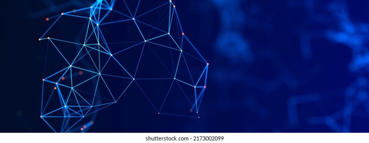 Digital Technology Background Network Connection Dots Stock ...