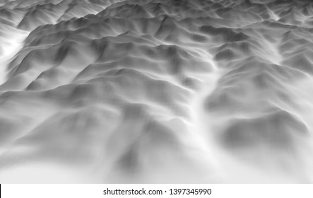 Digital Terrain Model Perspective 3d View 스톡 일러스트 1397345990 | Shutterstock