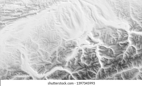 Digital Terrain Model Perspective 3d View : illustration de stock ...