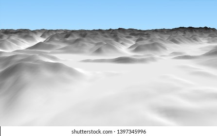 Digital Terrain Model Perspective 3d View Stock Illustration 1397345996 ...