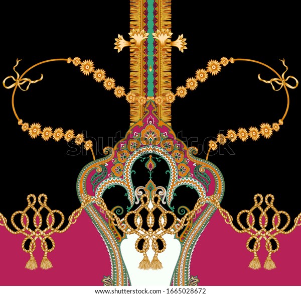 digital textile design ornament and pattern