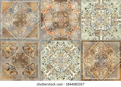 Digital Tiles Design 3d Rendering Colorful Stock Illustration ...
