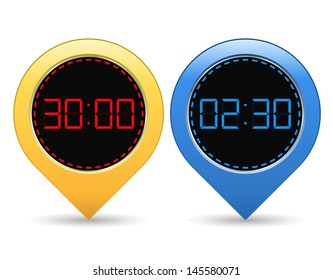 Digital Timers Vector Eps10 Illustration Stock Vector (Royalty Free ...