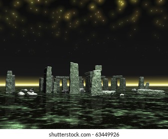 Digital Visualization Stonehenge Stock Illustration 63449926 | Shutterstock