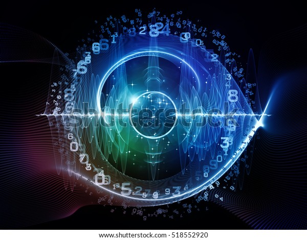 Digital Vortex Series Backdrop Circular Wave Stock Illustration ...