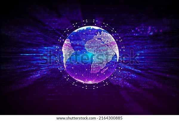 Digital World Concept Abstract Technology Background Stock Illustration ...