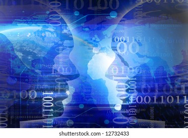 Digital World Integrated Computer Circuitry Stock Illustration 12732433 ...