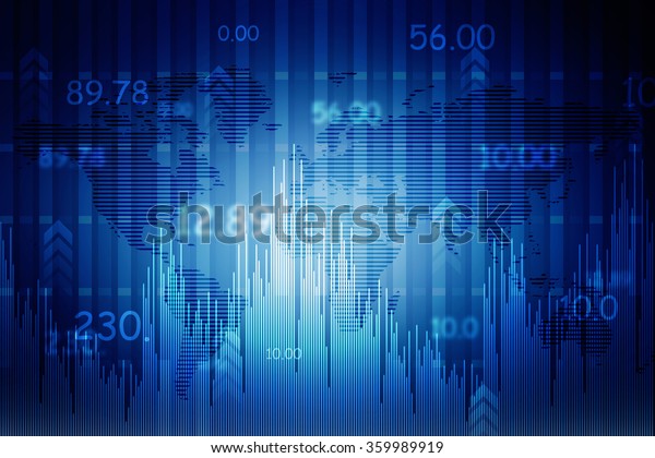 Digital World Map Globalization Hi Tech Stock Illustration 359989919