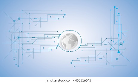 Digital World Vector Illustration Digital Map 스톡 일러스트 458516545 ...