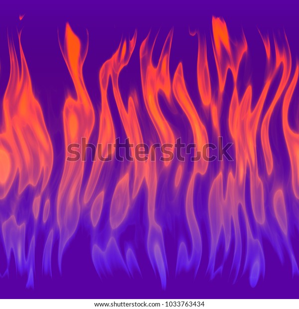 Digitally Created Illustration Multi Colored Flames Stock Illustration ...