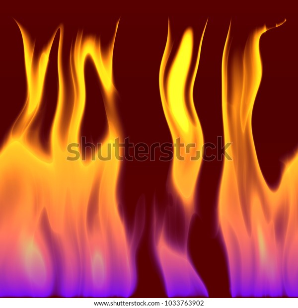 Digitally Created Illustration Multi Colored Flames Stock Illustration ...