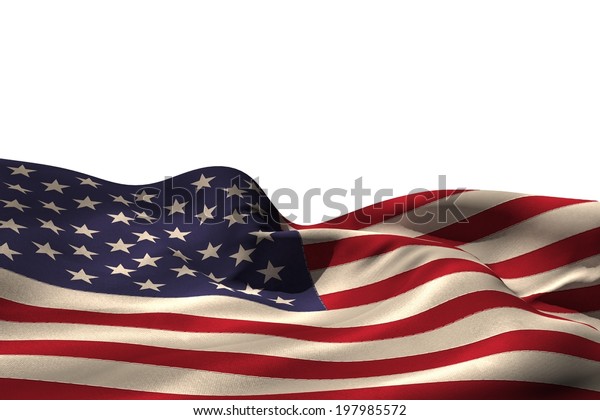 Digitally Generated American Flag Rippling On Stock Illustration 197985572