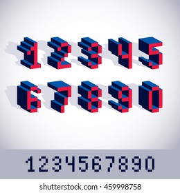 Cybernetic 3d Numbers Pixel Art Numeration 스톡 일러스트 623849201 | Shutterstock