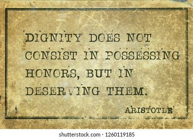 Dignity Does Not Consist Possessing Honors Stock Illustration ...