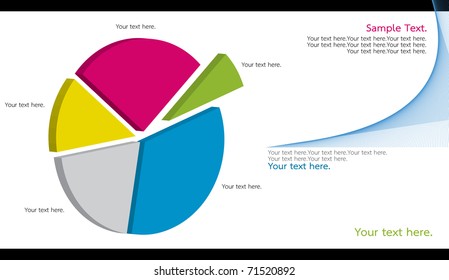 Pie Chart Infographic Metal Texture 3d: ilustración de stock 697715329 ...