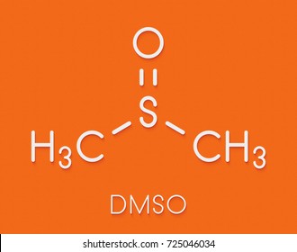 Dimethyl Sulfoxide Dmso Solvent Molecule Skeletal Stock Illustration ...