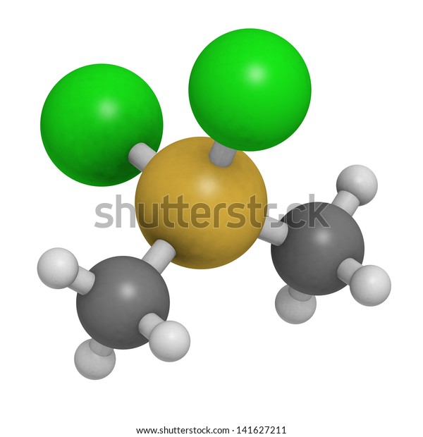 Dimethyldichlorosilane Molecule Precursor Polydimethylsiloxane Pdms ...