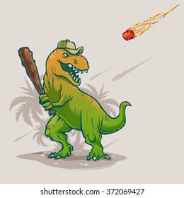 Dino Baseball Player Stock Illustration 372069427 | Shutterstock