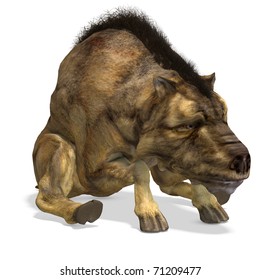 Dinosaur Daeodon Dinohyus 3d Rendering Clipping Stock Illustration ...