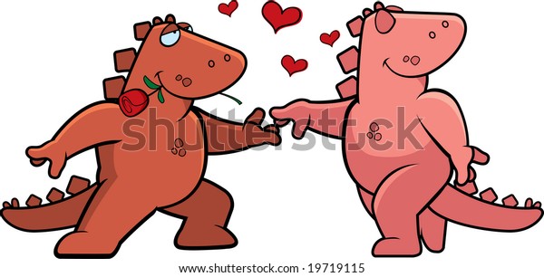 Dinosaur Romance Stock Illustration 19719115 | Shutterstock