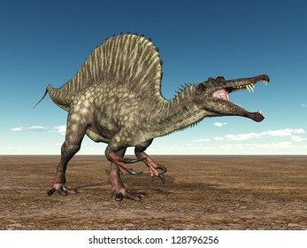 Spinosaurus Running Into Wild Stock Illustration 151960007 | Shutterstock