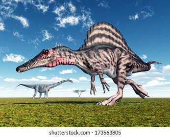 Spinosaurus Gigantspinosaurus Computer Generated 3d Illustration: Hình ...