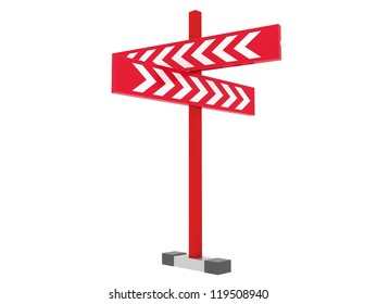Direction Pointers Isolated On White Background Stock Illustration ...