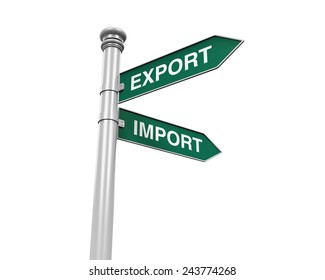 Direction Sign Export Import Stock Illustration 243774268