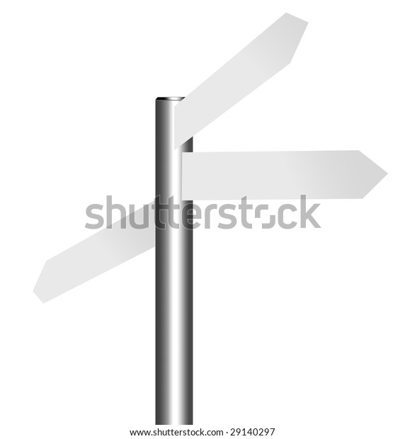 Direction Signal Insert Text On White Stock Illustration 29140297 ...