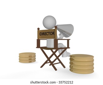 3d Man Director On Stage Action Stock Illustration 62942935 | Shutterstock