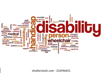 Disability Concept Word Cloud Background Stock Illustration 216946651 ...