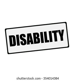 Disability Wording On Rectangular Signs Stock Illustration 354014384 ...