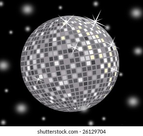 Disco Ball Abstract Background Silver Disco Stock Vector (Royalty Free ...