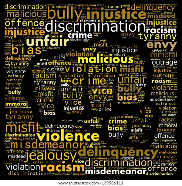 Discrimination Concept Text Collage Stock Illustration 139586111 ...