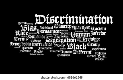 Discrimination Word Cloud Stock Illustration 681661549 | Shutterstock