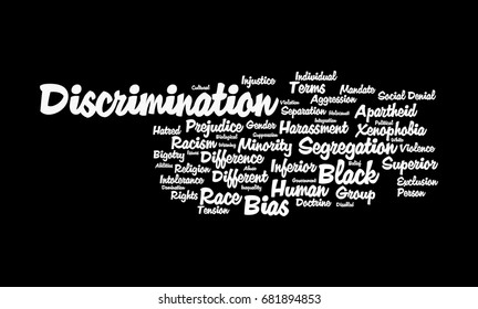 Discrimination Word Cloud Stock Illustration 681894853 | Shutterstock