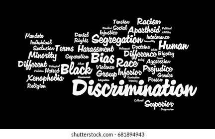 Discrimination Word Cloud Stock Illustration 681894943 | Shutterstock