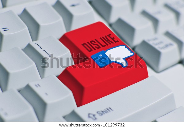 Dislike Button Computer Keyboard Internet Social Stock Illustration ...