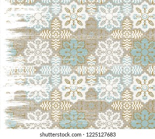 Dissolved Effect Damask Background Old Worn Stock Illustration 1225127683