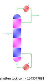 Distillation Column Process Flow Diagram 스톡 일러스트 1643377891 | Shutterstock