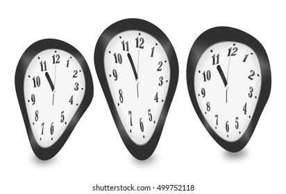 Distorted Photograph Surreal Watch Over Black Stock Photo 610093136 ...