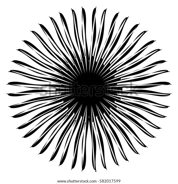 Distorted Deformed Abstract Radial Radiating Element Stock Illustration ...