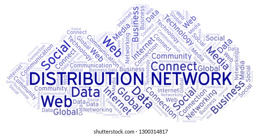 Distribution Network Word Cloud Stock Illustration 1300314817 ...