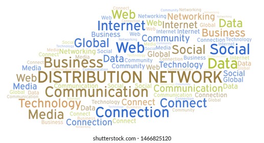 Distribution Network Word Cloud Wordcloud Made Stock Illustration ...