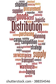 Distribution Word Cloud Concept On White 스톡 일러스트 388354546 | Shutterstock