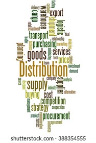 Distribution Word Cloud Concept On White Stock Illustration 388354555 ...