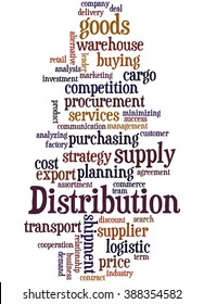 Distribution Word Cloud Concept On White: ภาพประกอบสต็อก 388354582 ...