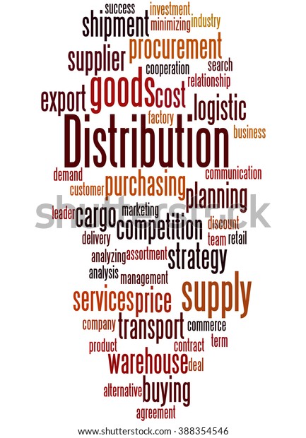 Distribution Word Cloud Concept On White 스톡 일러스트 388354546 | Shutterstock