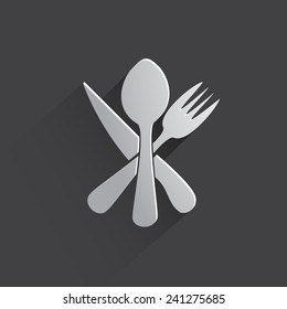 Disware Cutlery Web Flat Icon Illustration Stock Illustration 241275685 ...
