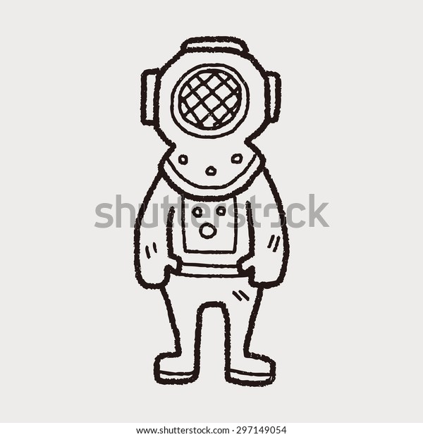 Diver Doodle Stock Illustration 297149054 | Shutterstock